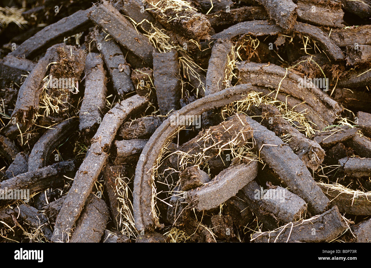 Peat Stacks, Ireland Stock Photo - Alamy