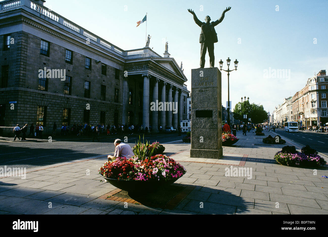 Statue of James Larkin, O'Connell Street, Dublin, Ireland Stock Photo ...
