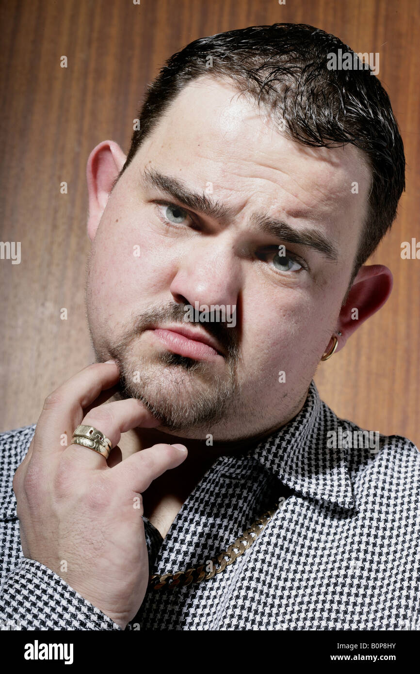 Angry and mean looking man Stock Photo - Alamy