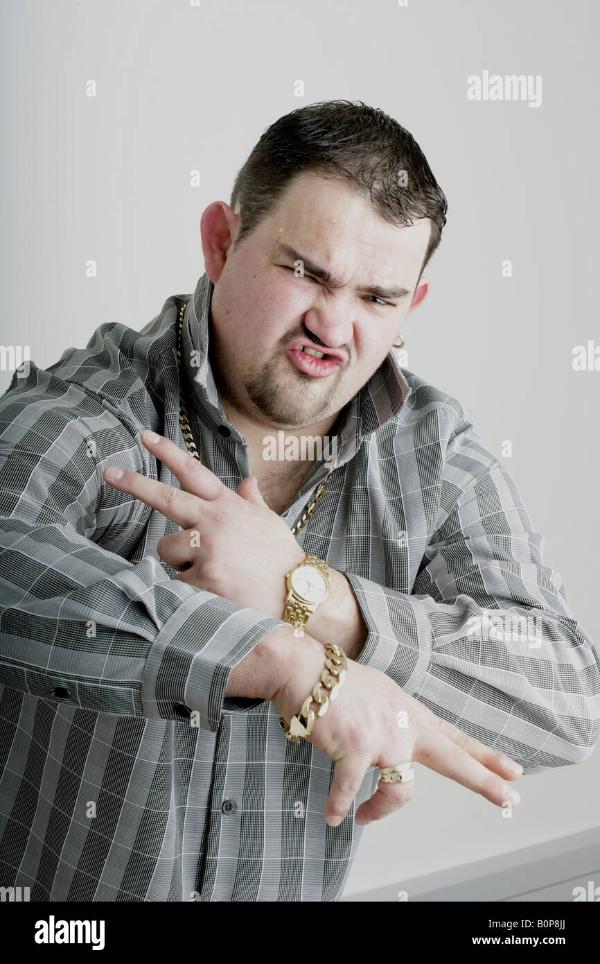 Angry and mean looking man Stock Photo - Alamy