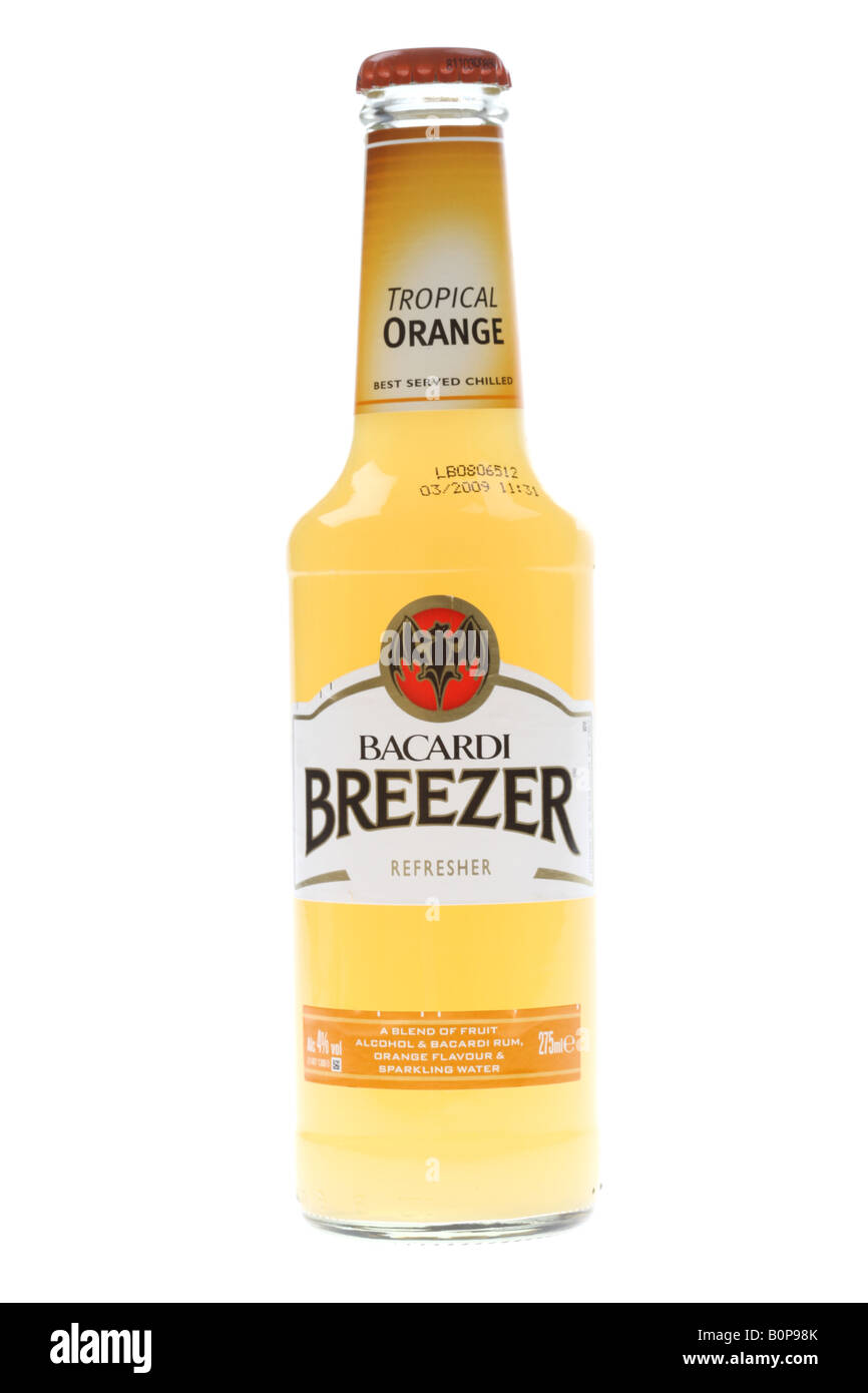 Half Sugar Orange Alcopop Stock Photo - Alamy