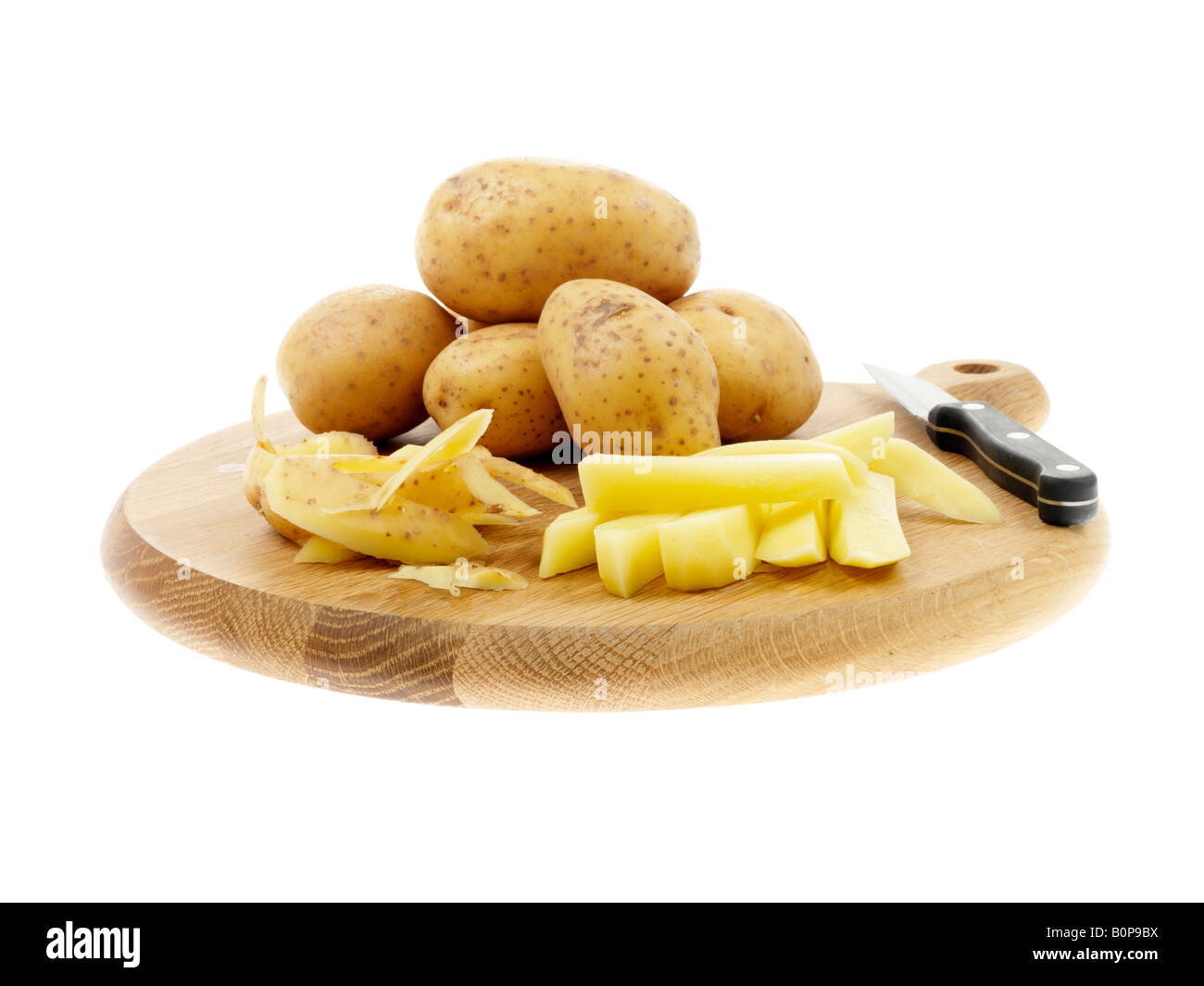 Potato chips making Cut Out Stock Images & Pictures - Alamy