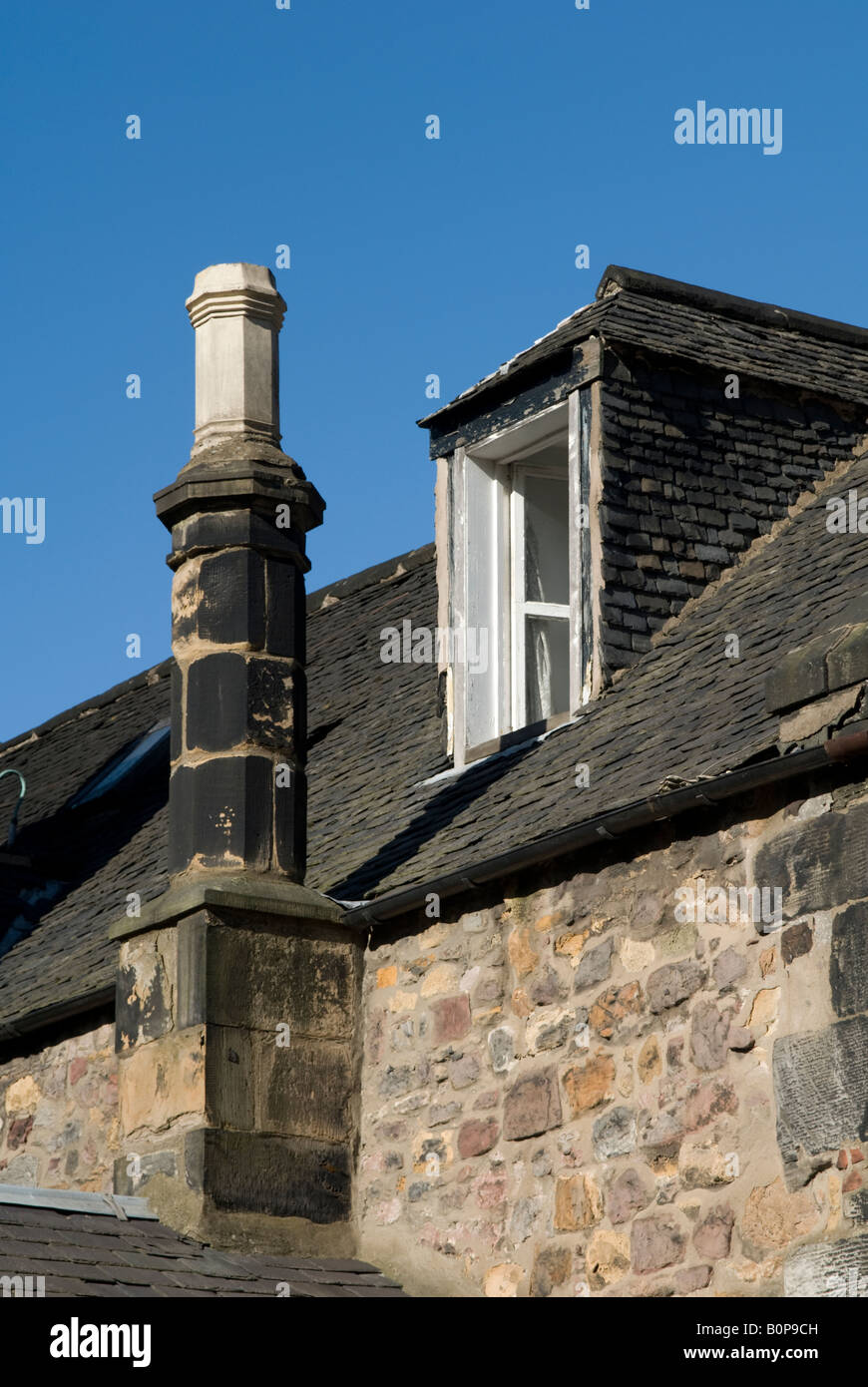 Chimney and Open Window Stock Photo - Alamy