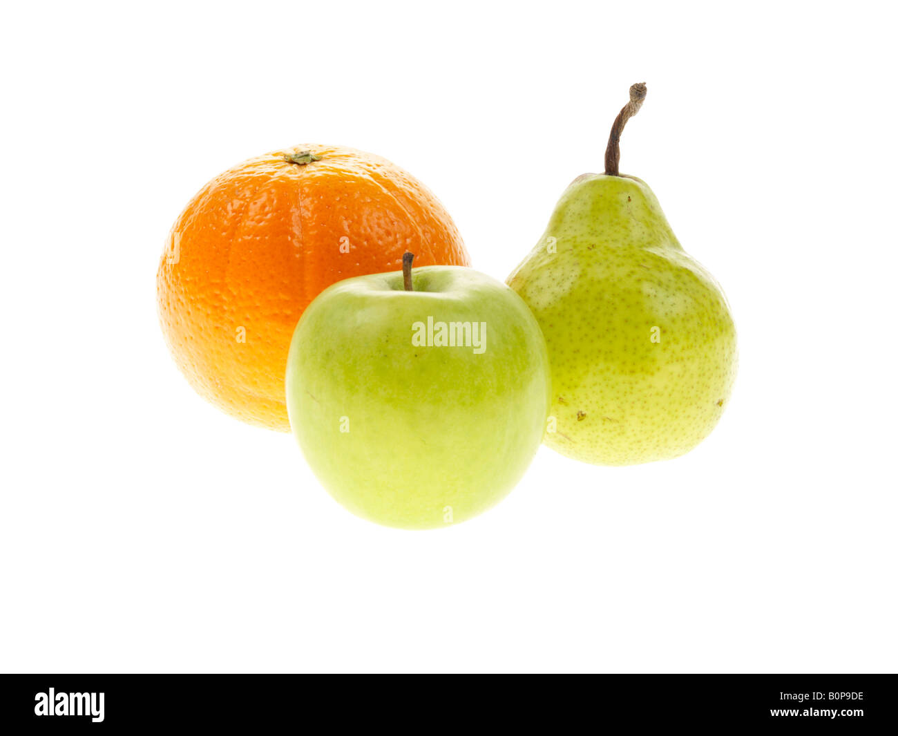 Apple Pear and an Orange Stock Photo - Alamy