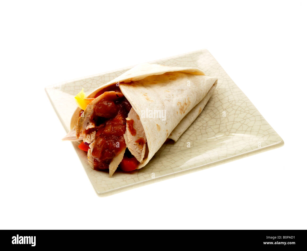 Chicken Salsa Wrap Stock Photo - Alamy