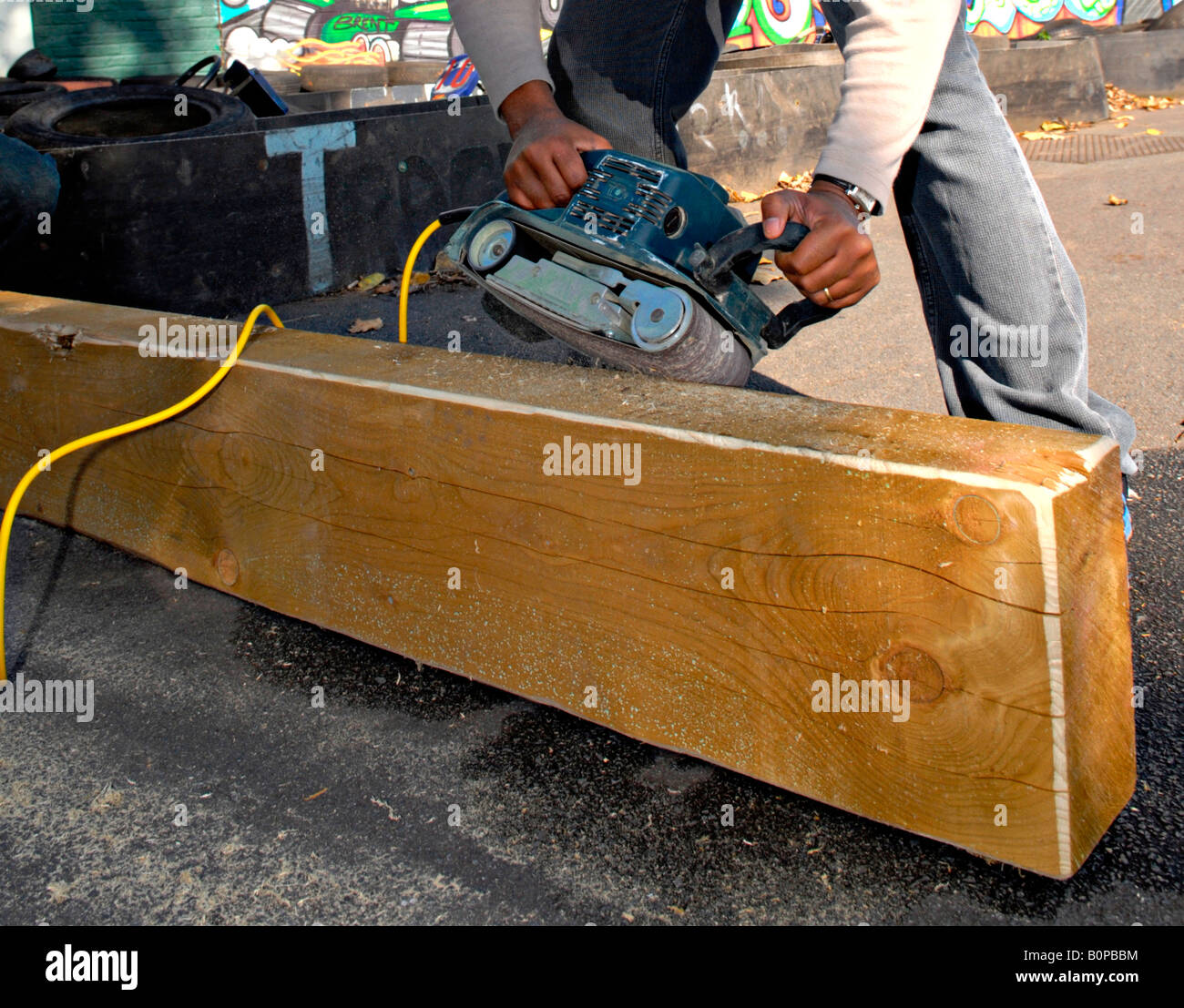 Workman Sanding High Resolution Stock Photography and Images - Alamy