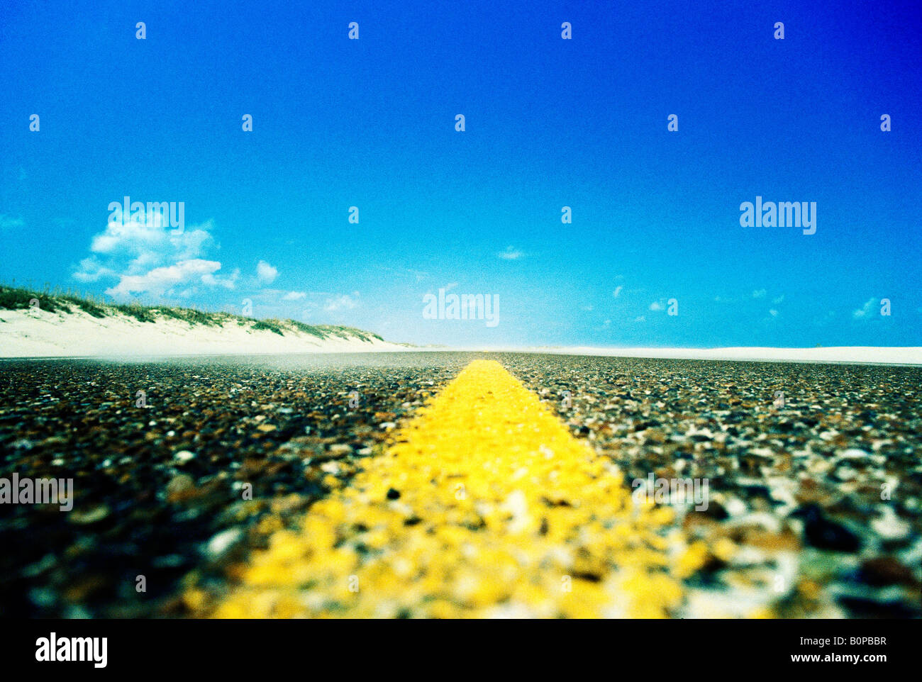 Empty road south Padre Island texas Stock Photo - Alamy