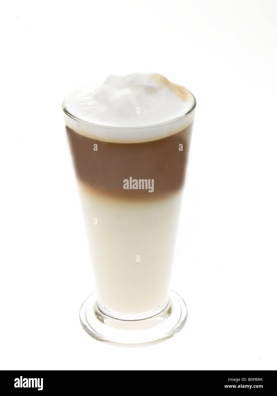 Glass Of Cafe Latte Stock Photo - Alamy
