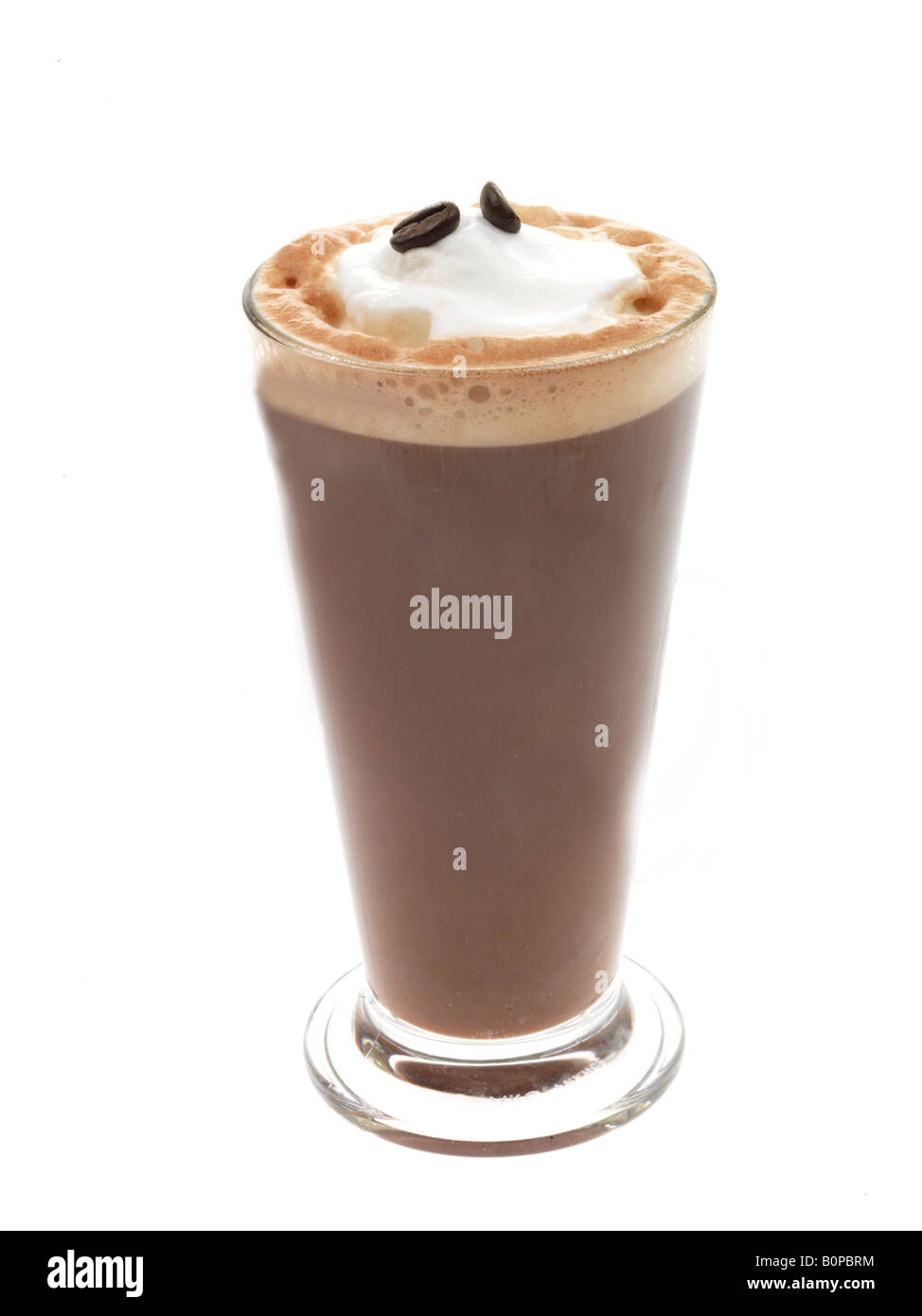 Glass Of Mocha Coffee Stock Photo - Alamy