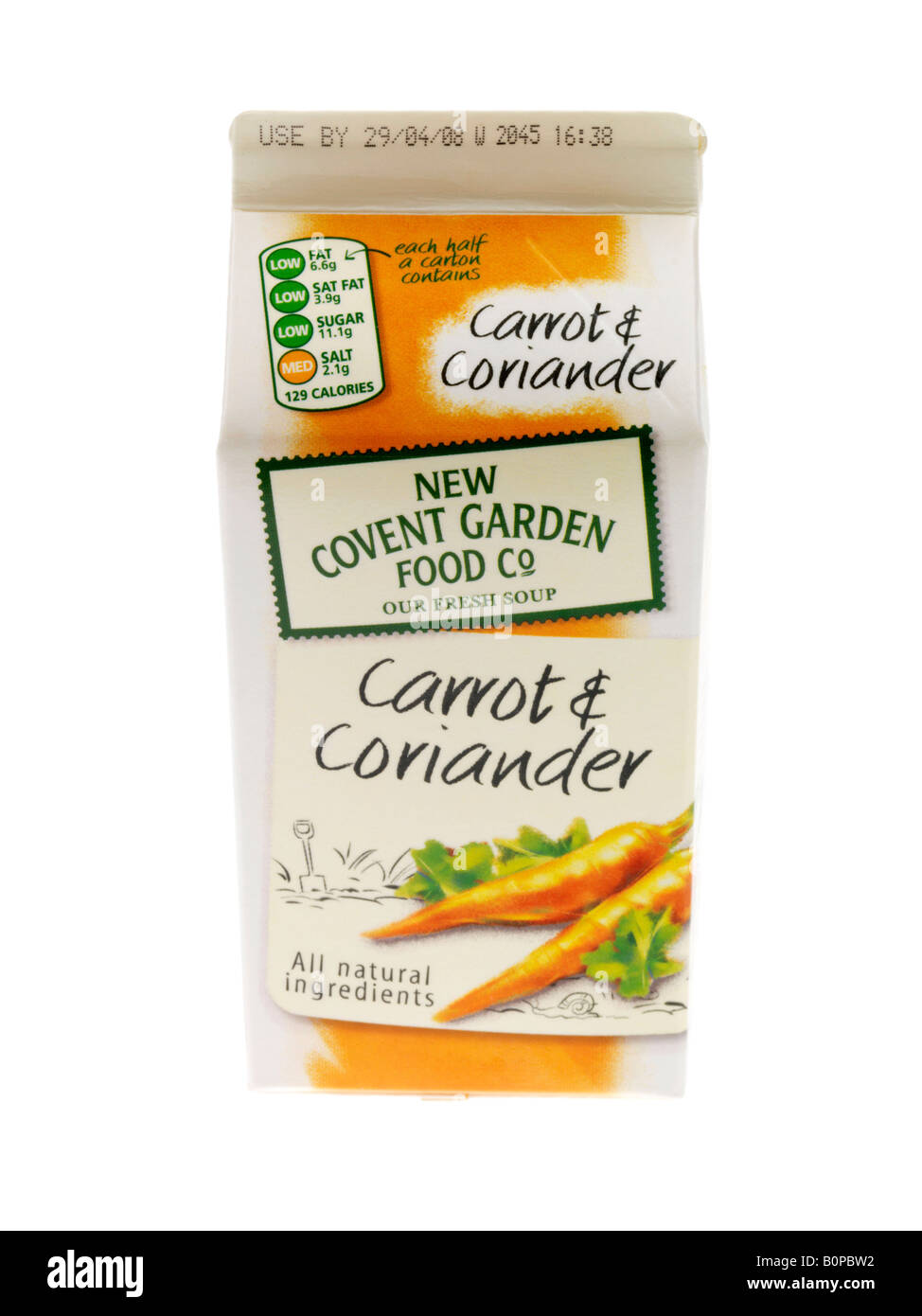 Carton of carrot and coriander soup food hi-res stock photography and ...