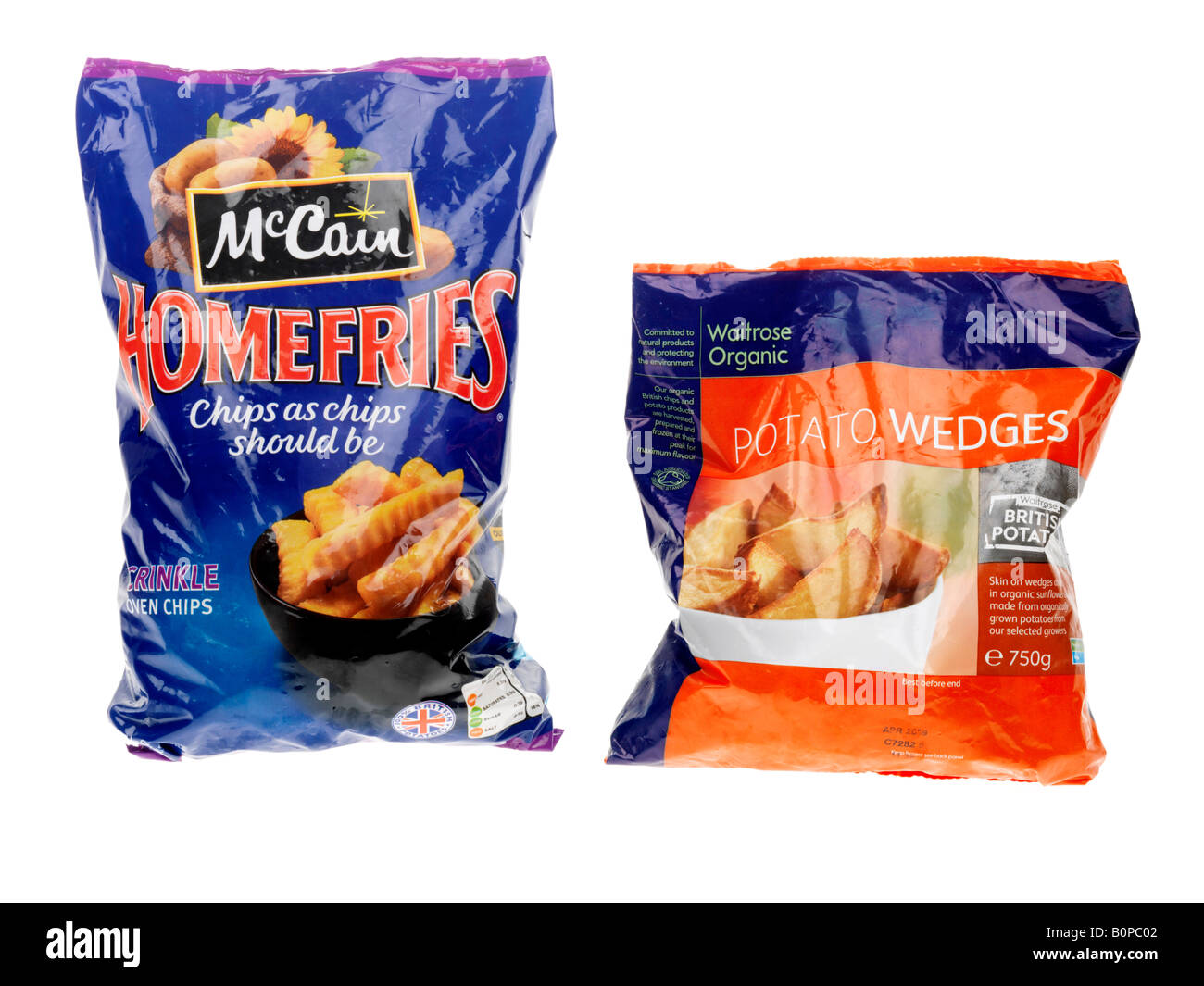 Frozen Chips and Potato Wedges Stock Photo - Alamy