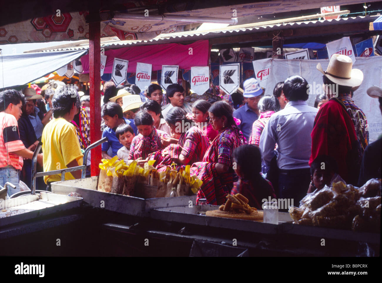 Crowds of people at Solola fiesta, Guatemala Stock Photo - Alamy