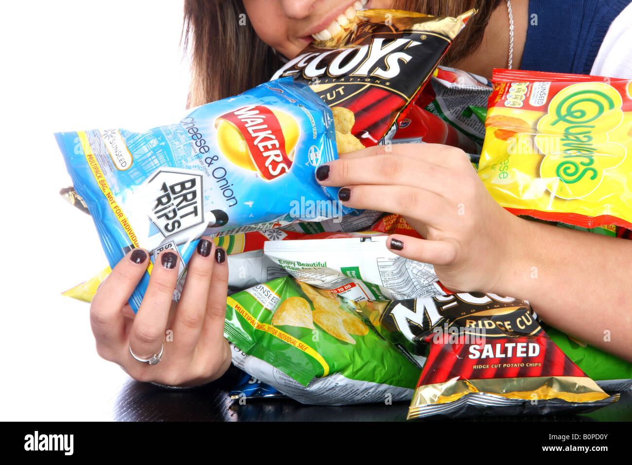 Woman binge eating hi-res stock photography and images - Alamy