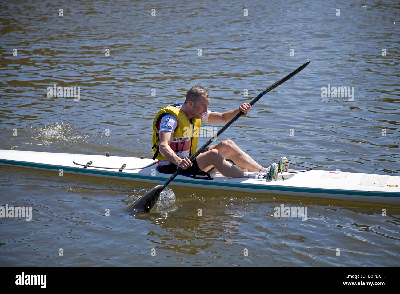 Contestants take part in the famous Pole Pedal Paddle endurance rance ...