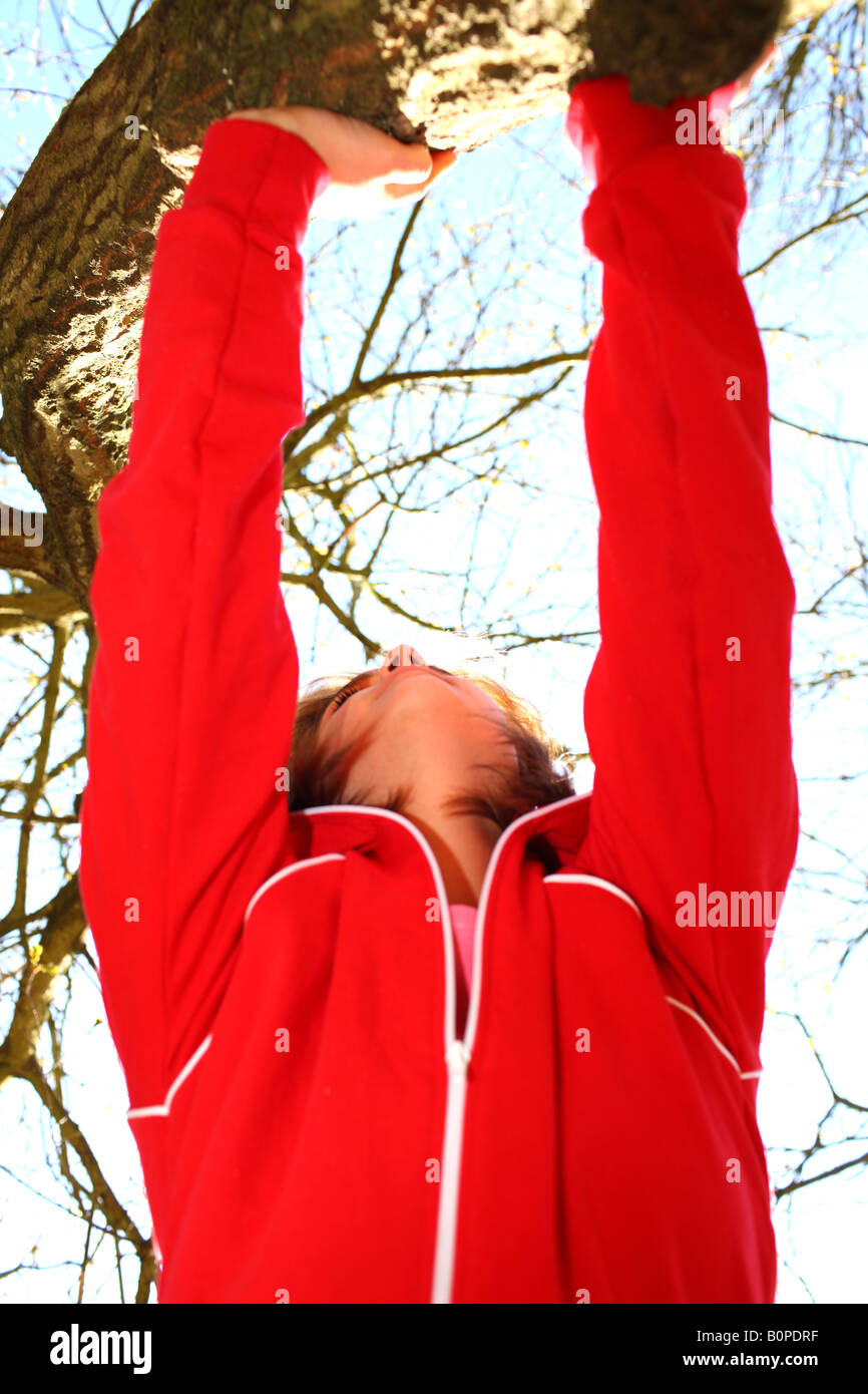 Teenage Girl Warming Up Model Released Stock Photo - Alamy