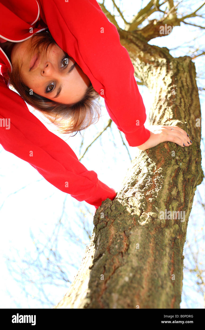 Teenage Girl Warming Up Model Released Stock Photo - Alamy