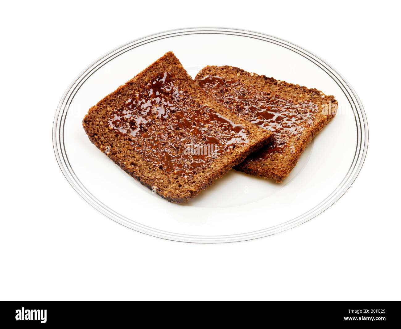 Rye Toast With Marmite Stock Photo - Alamy