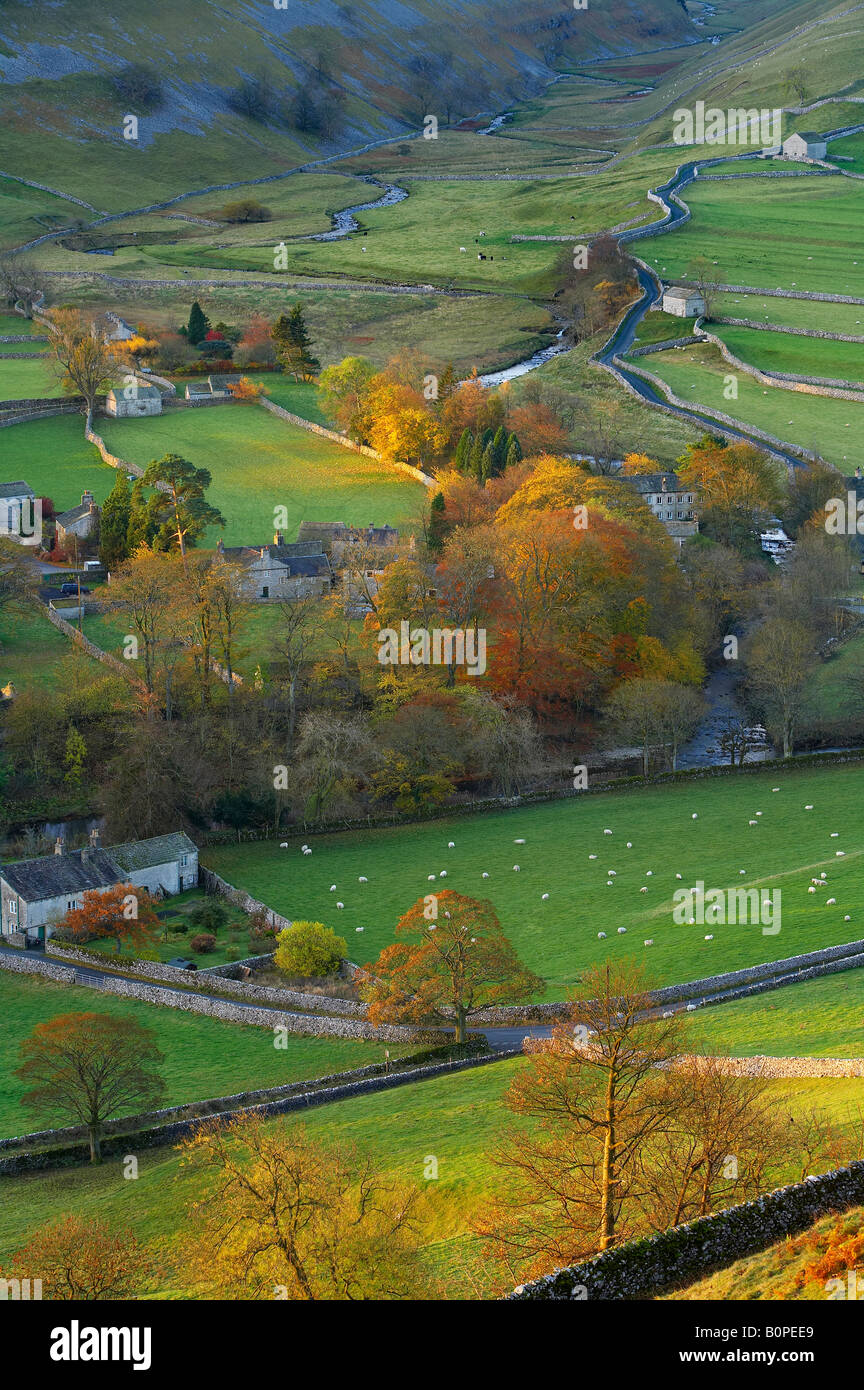 autumn colours at Arncliffe, Littondale, Yorkshire Dales National Park ...