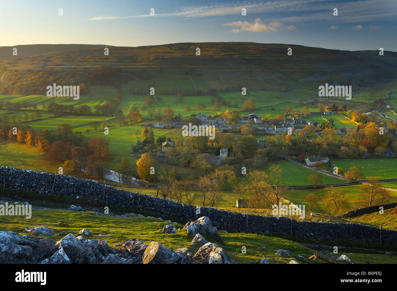 autumn colours at Arncliffe, Littondale, Yorkshire Dales National Park ...