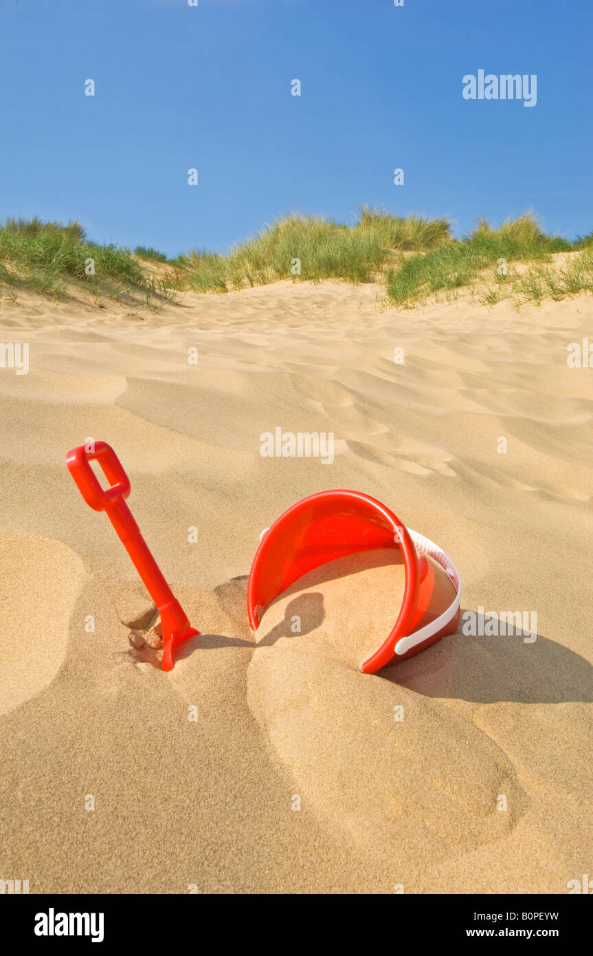 A concept image of a "bucket and spade" beach holiday Stock Photo - Alamy