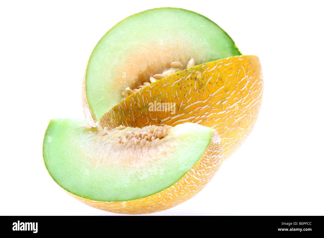 Slice of melon gala tropical fruit hi-res stock photography and images ...