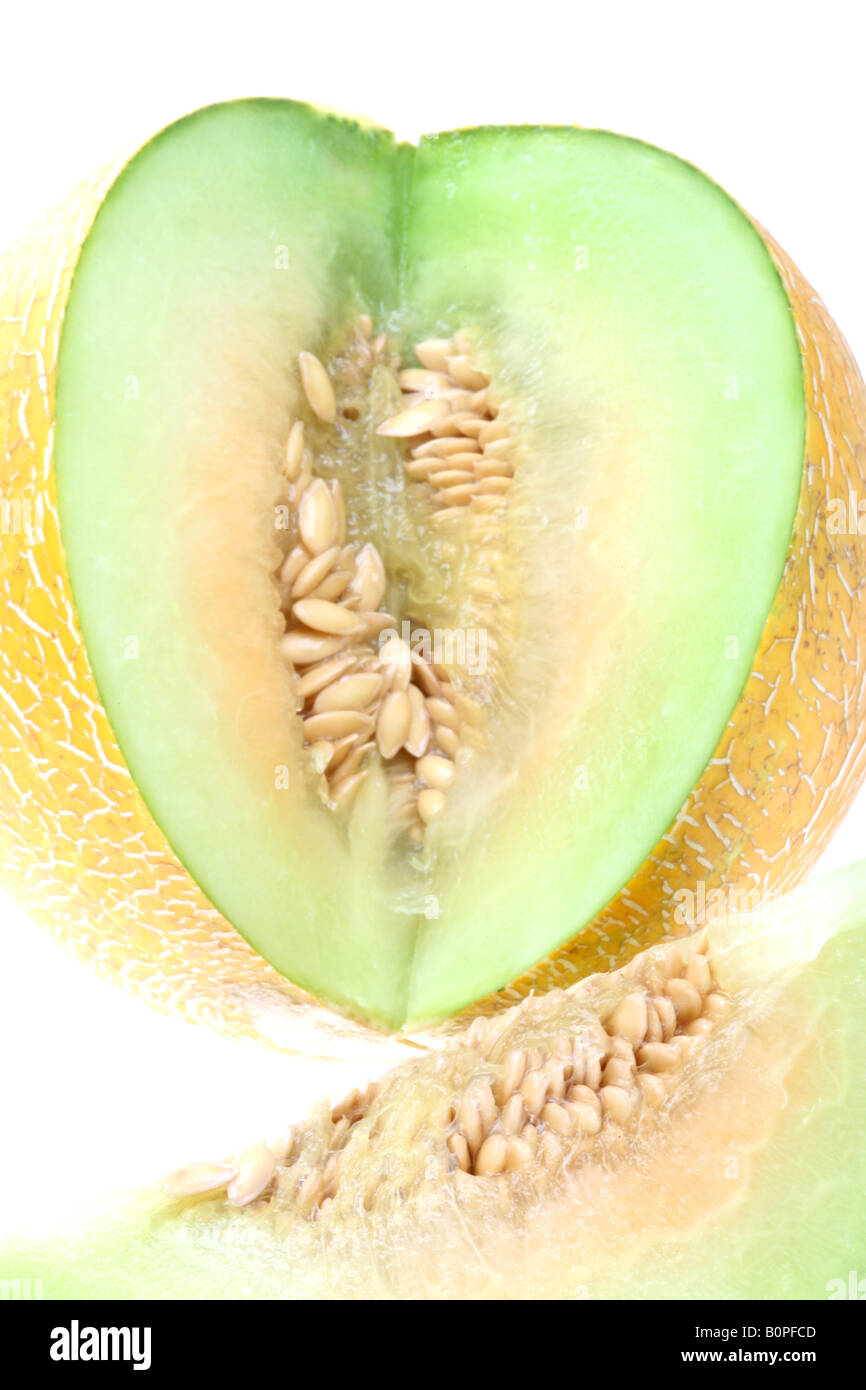 Slice of melon gala tropical fruit hi-res stock photography and images ...