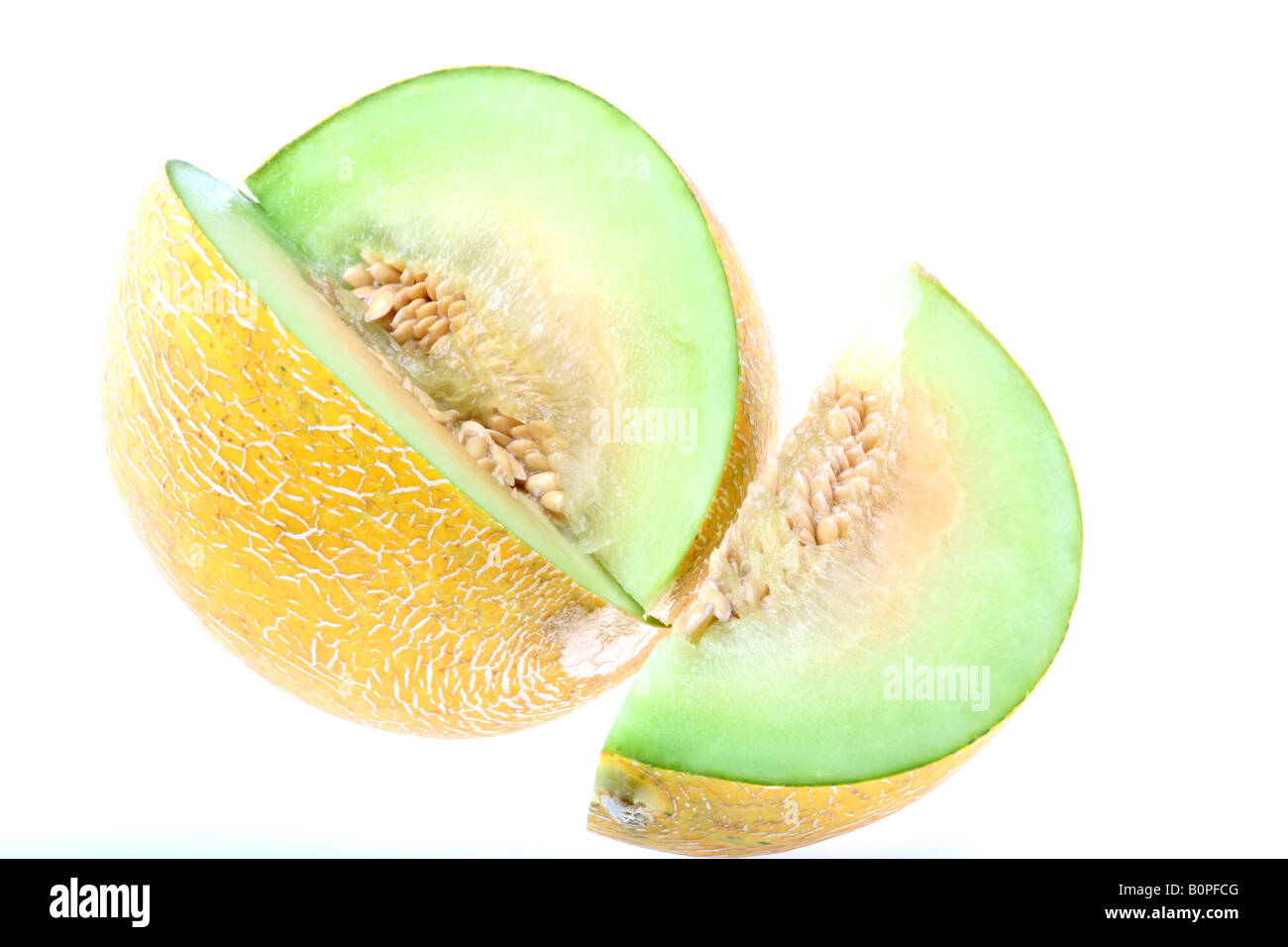 Slice of melon gala tropical fruit hi-res stock photography and images ...