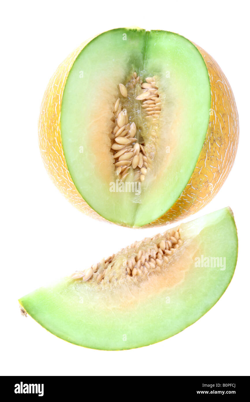 Slice of melon gala tropical fruit hi-res stock photography and images ...