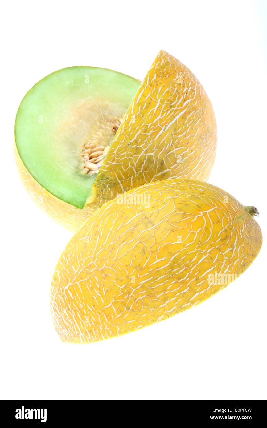 Slice of melon gala tropical fruit hi-res stock photography and images ...
