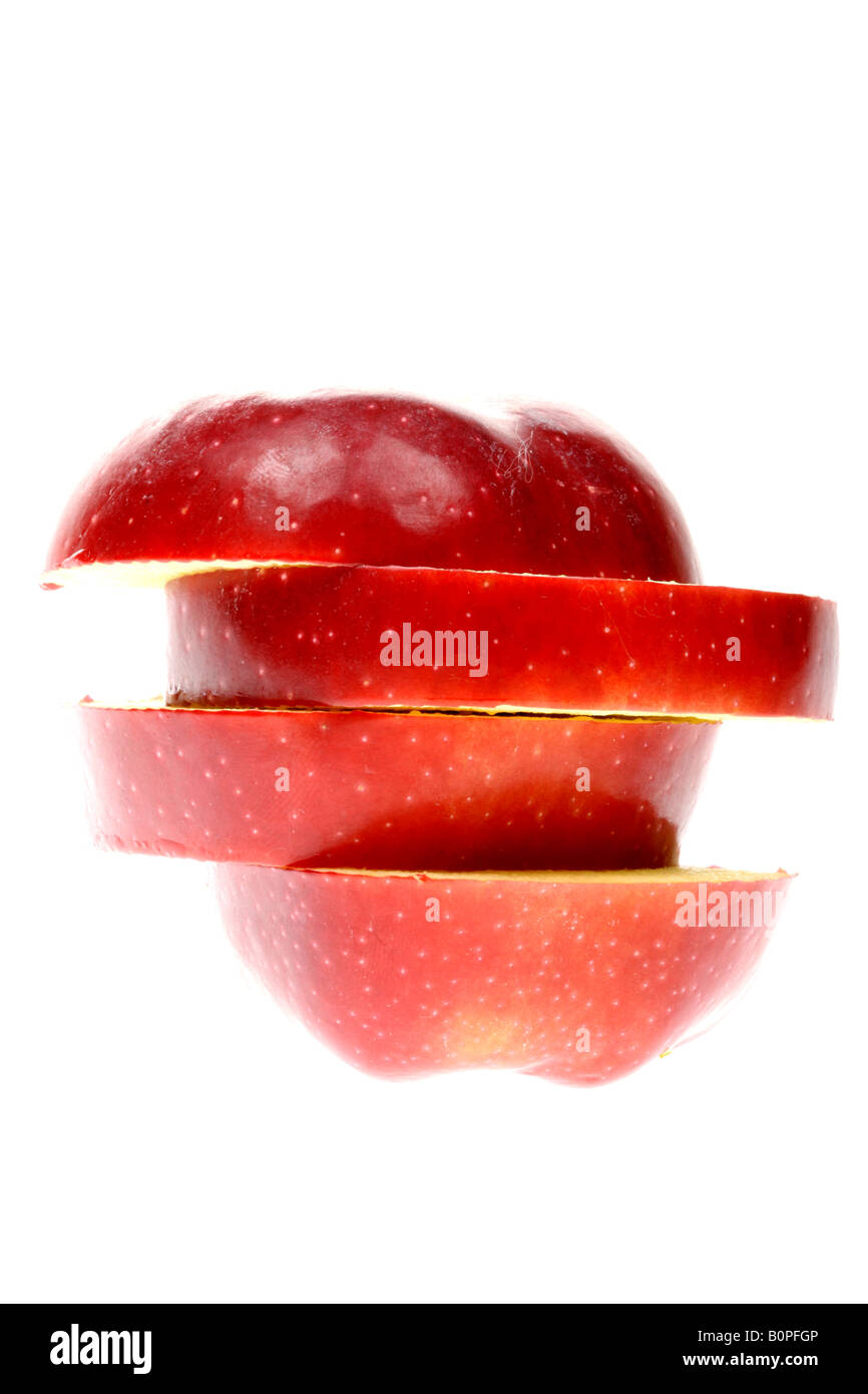 Sliced Red Apple Stock Photo - Alamy