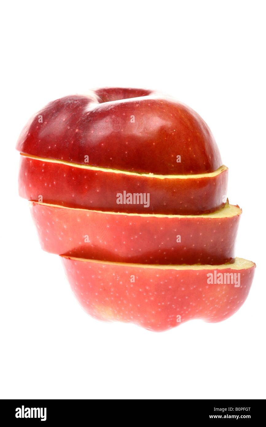 Sliced Red Apple Stock Photo - Alamy