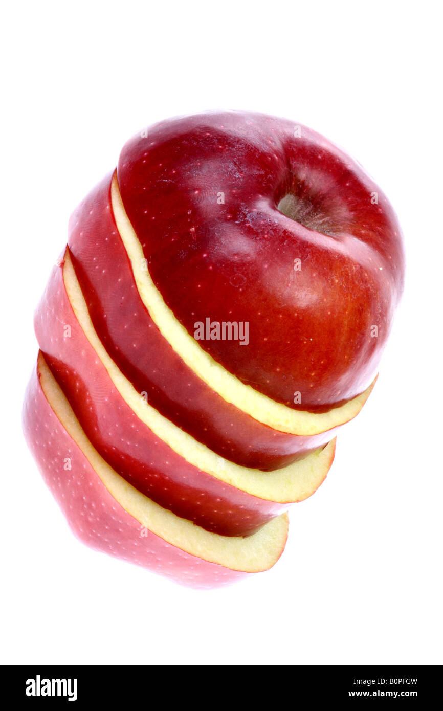 Sliced Red Apple Stock Photo - Alamy