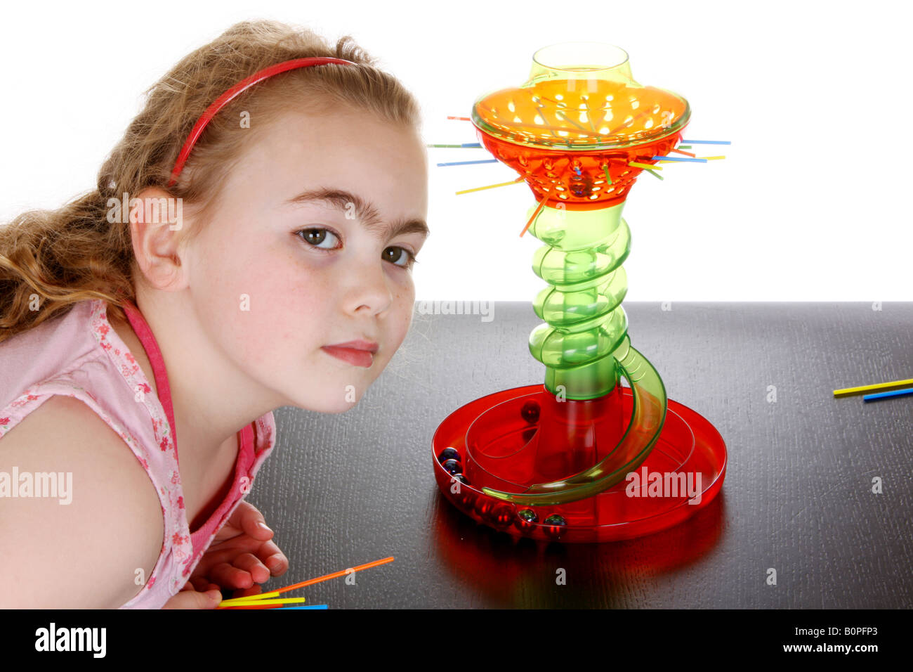 Young Girl Playing Game Model Released Stock Photo - Alamy