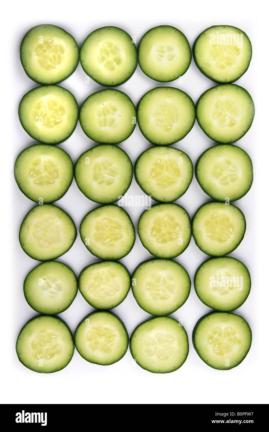 Cucumber slice pattern Stock Photo - Alamy