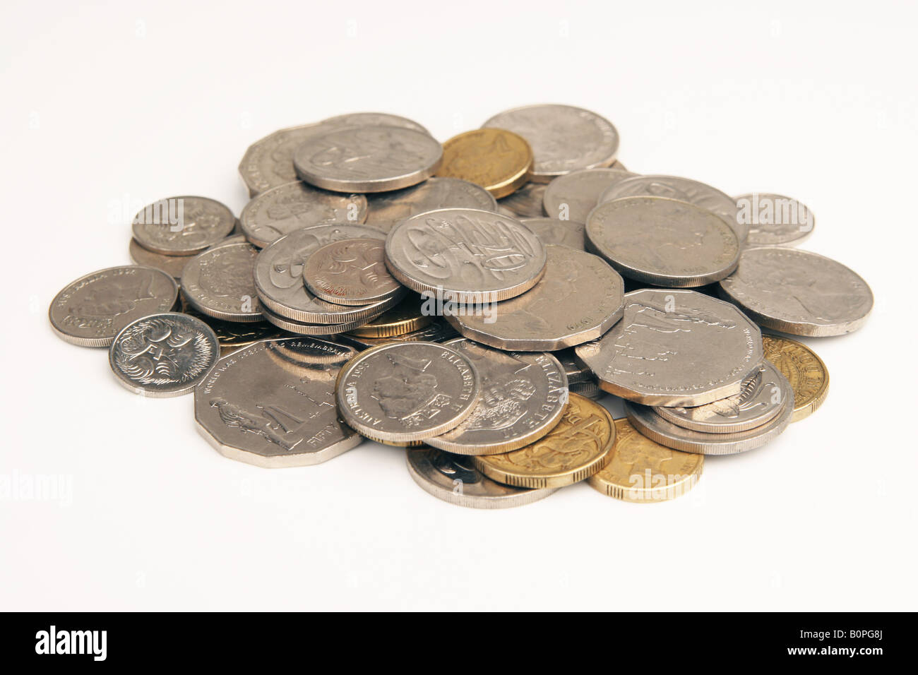 Pile of Australian coins Stock Photo - Alamy