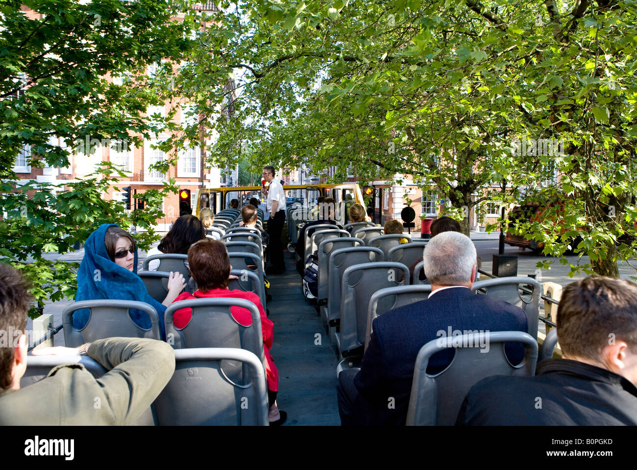 View From An Open Top Tourist Bus In Park Lane London UK Europe Stock ...
