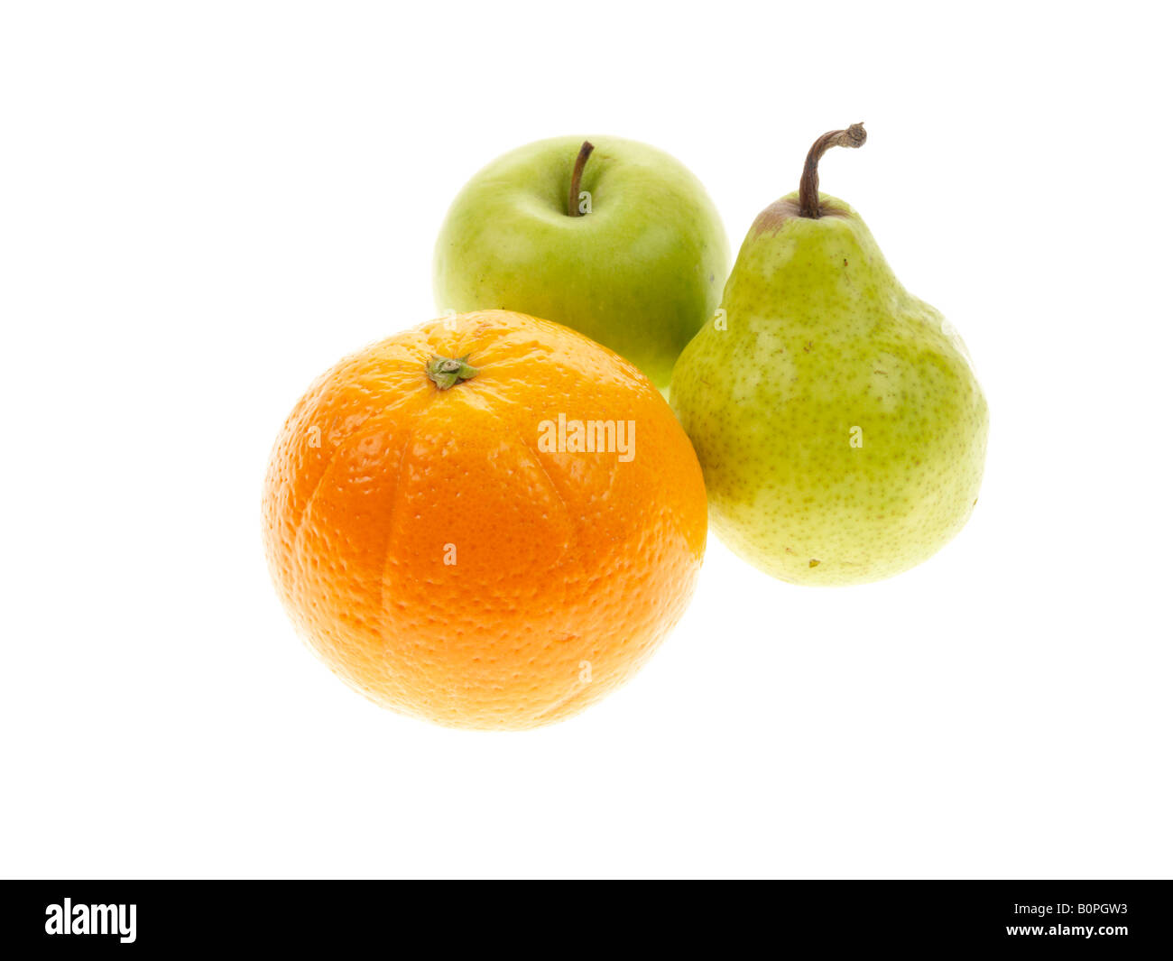 Apple Pear and an Orange Stock Photo - Alamy