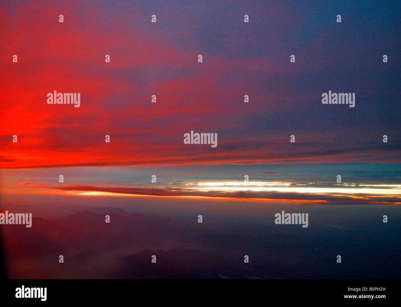 SKY SUNSET FROM AIRCRAFT Stock Photo - Alamy