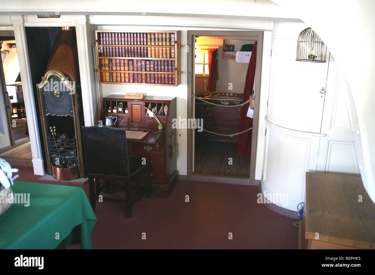 Inside HMB Endeavour replica Captain Cooks ship outside the Maritime ...