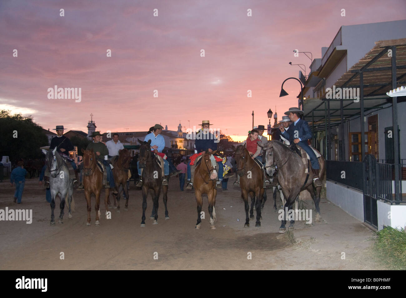 El Rocío in the evening Stock Photo - Alamy