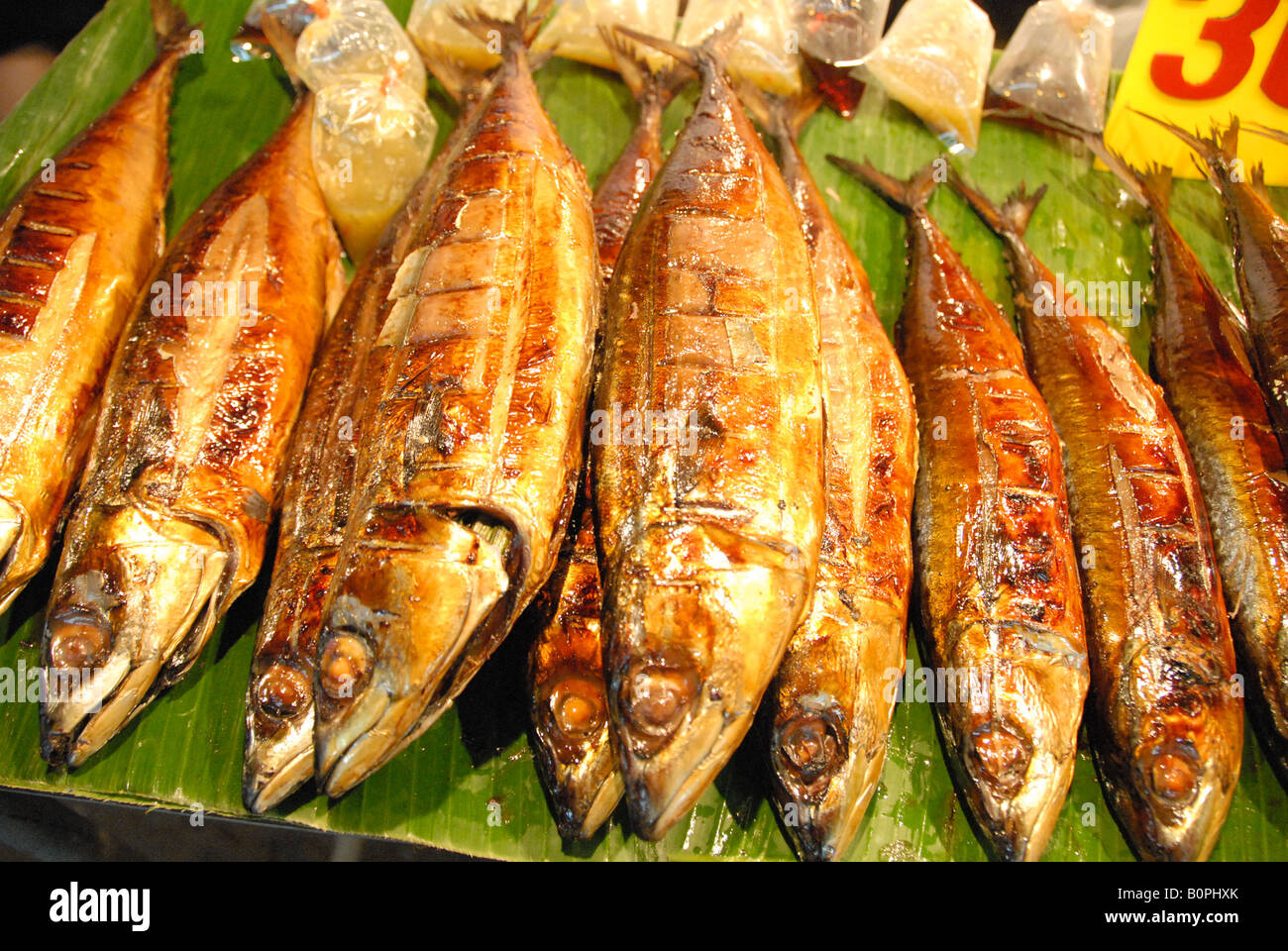 bbq saba fish Stock Photo - Alamy