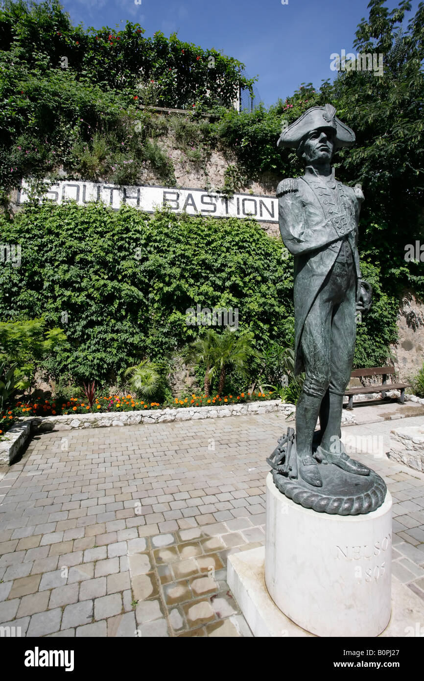 Gibraltar s commemorative statue to RAL Horatio Nelson Stock Photo - Alamy