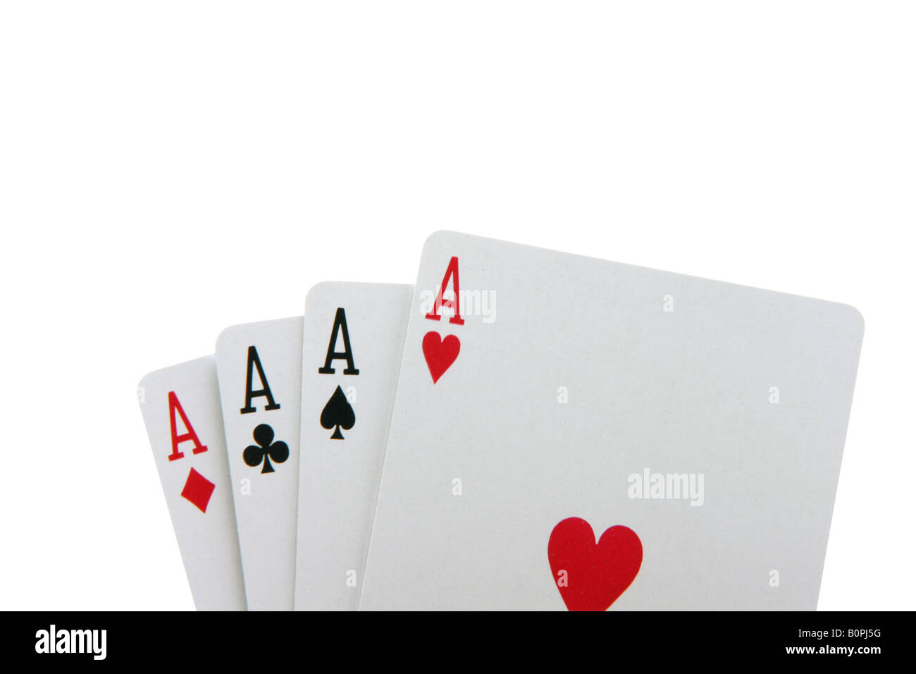 four aces isolated on white background with clipping path Stock Photo ...