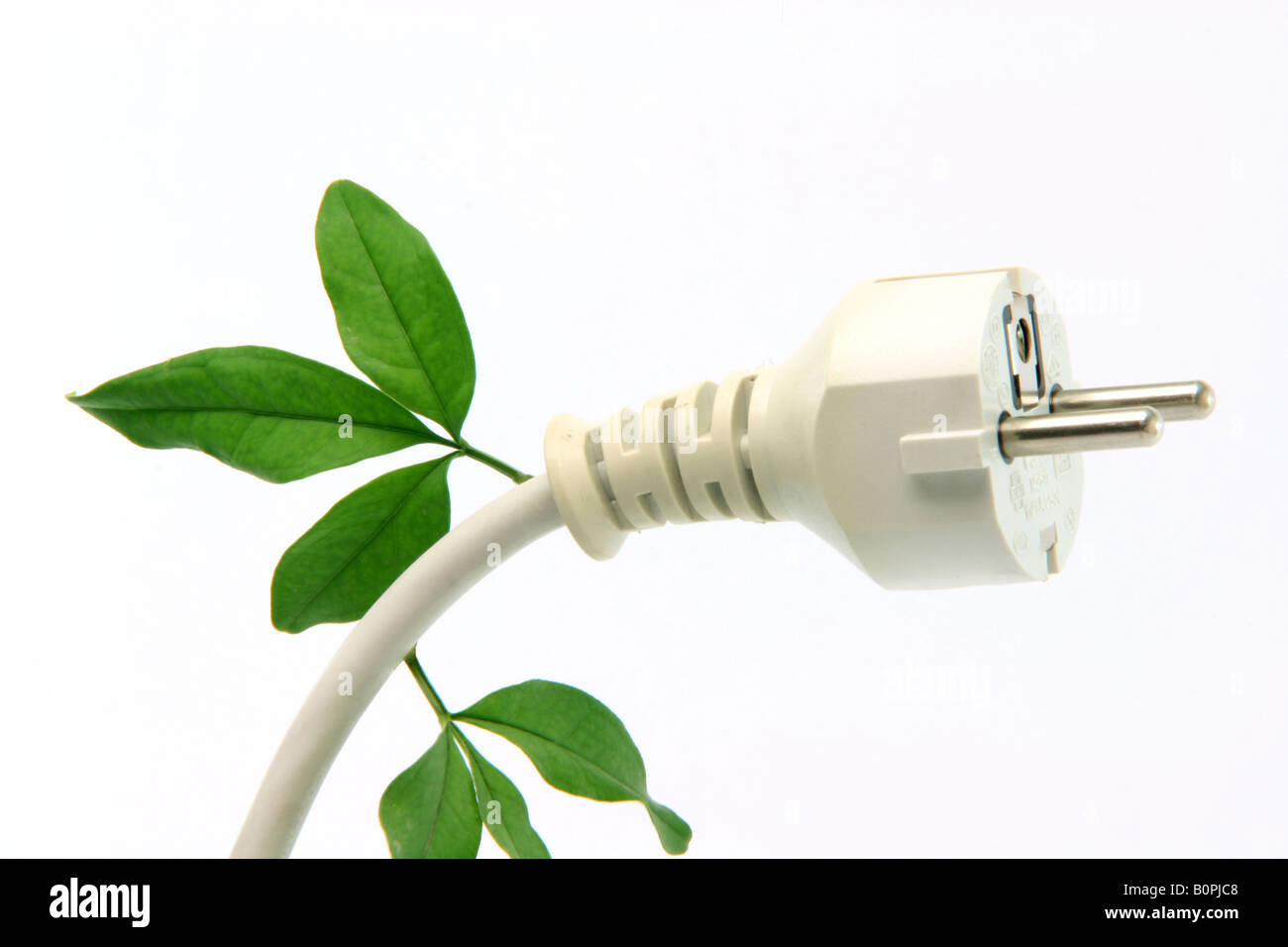 green energy ecological concepts power plug closeup isolated Stock ...