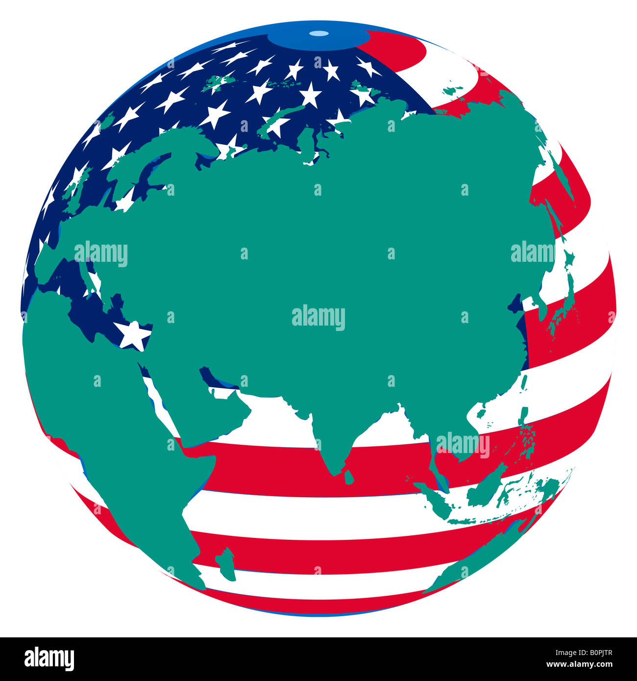 Globe wrapped in us flag hi-res stock photography and images - Alamy