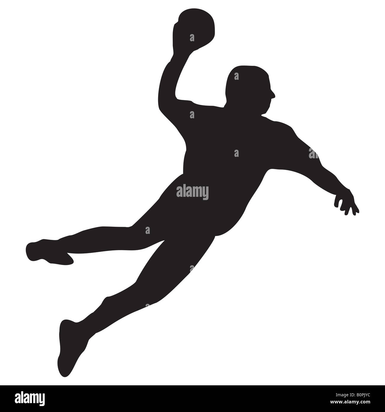 Handball player silhouette hi-res stock photography and images - Alamy