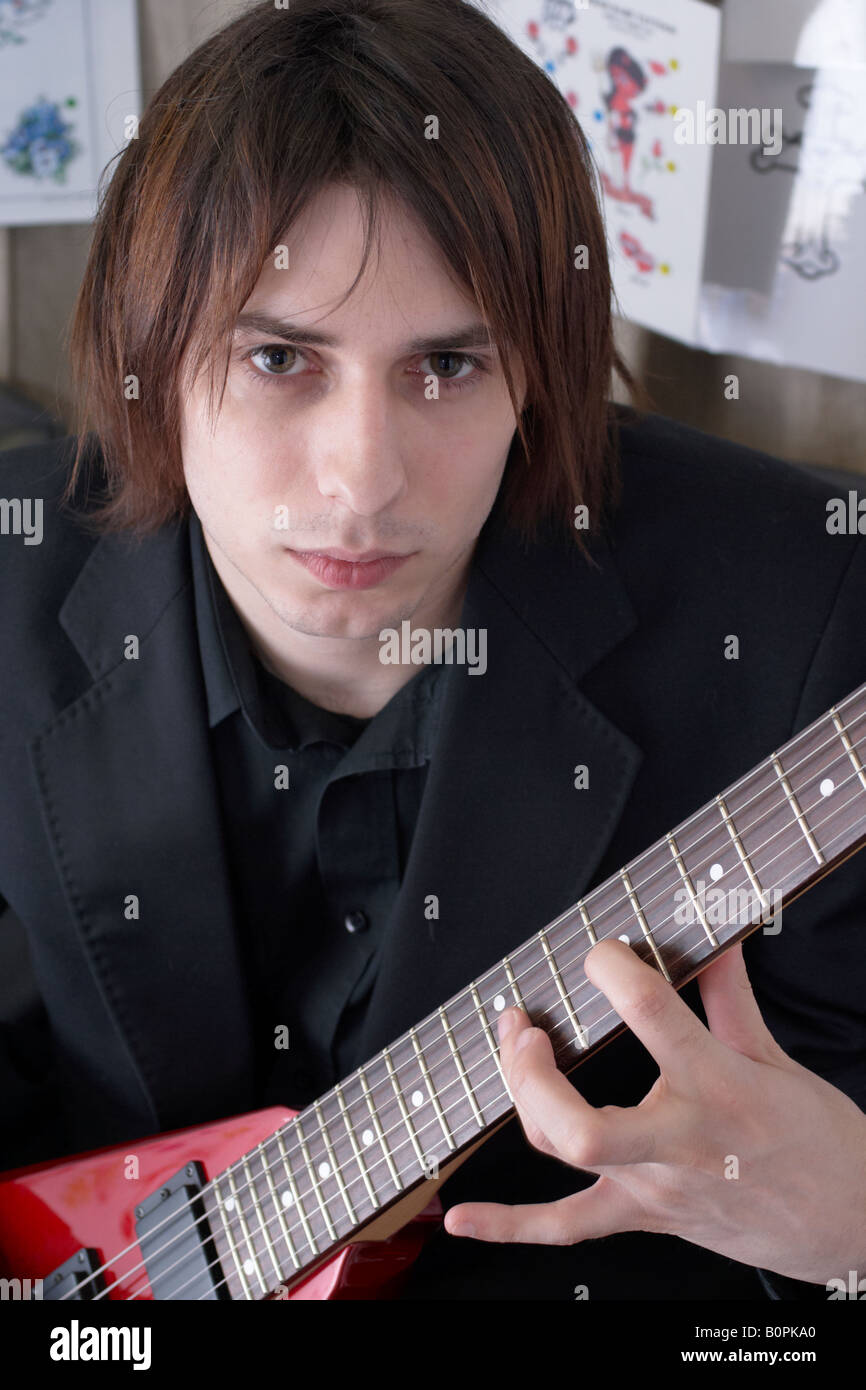 Man intense gaze in red hi-res stock photography and images - Alamy