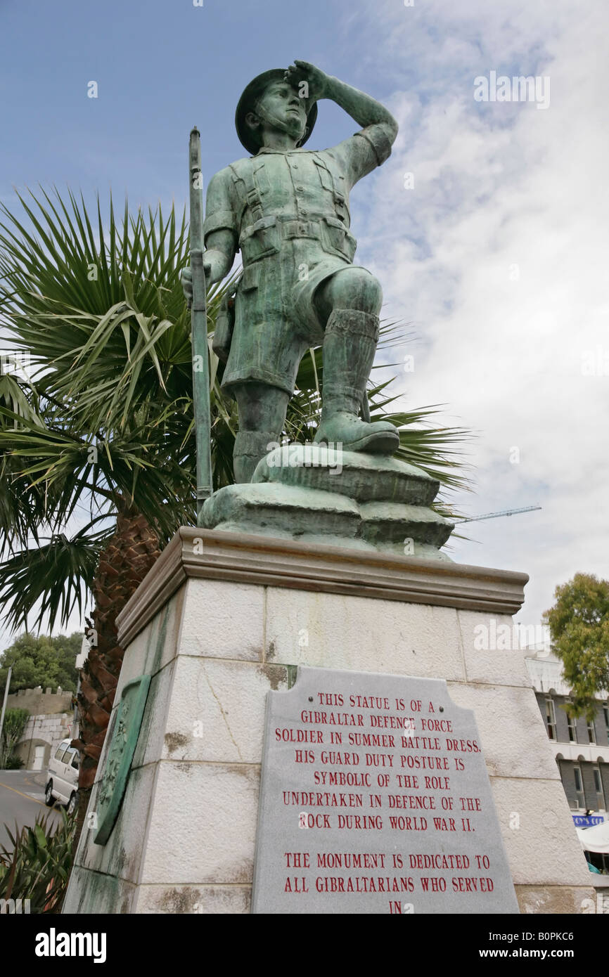 Gibraltar s commemorative statue to the soldiers of the Gibraltar ...