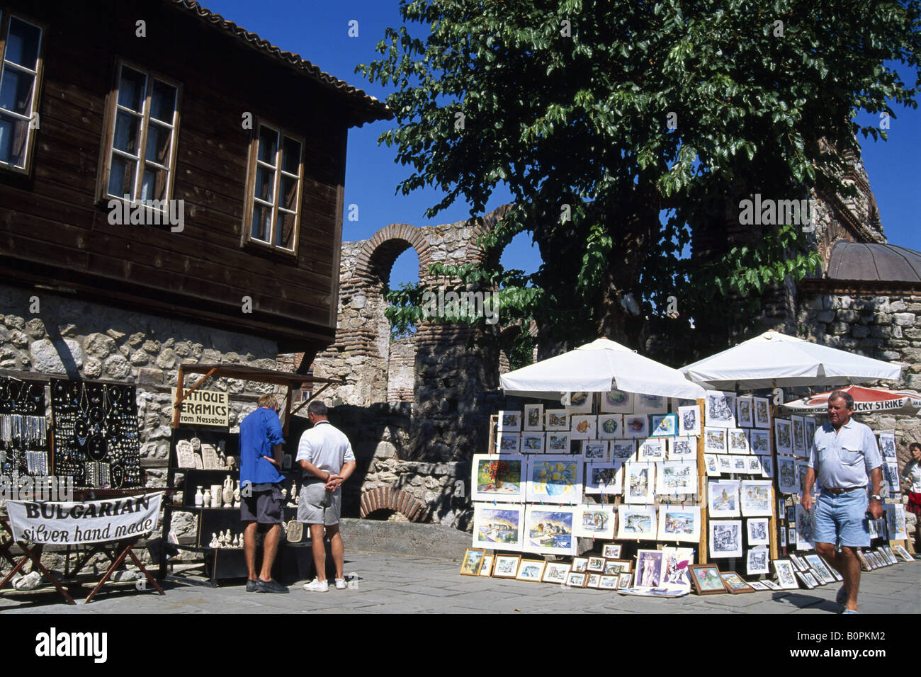 Shopping, Nessebar, Black Sea, Bulgaria Stock Photo - Alamy