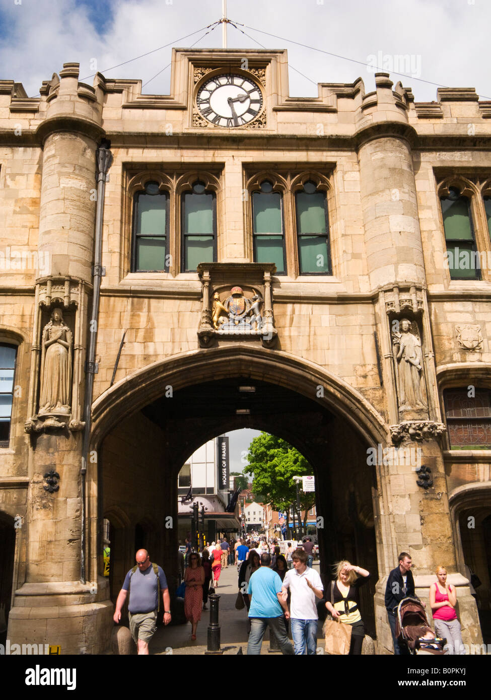 Guildhall lincoln lincolnshire england uk city people hi-res stock ...